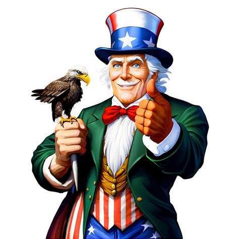 Download Uncle Sam With Eagle Png Oqr35