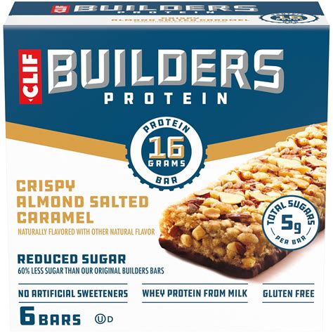 Clif Builders Protein Bars Irf13 Crispy Almond Salted Caramel