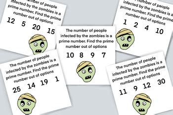 Prime Numbers Upper Elementary Maths Activities Zombie By KSephton