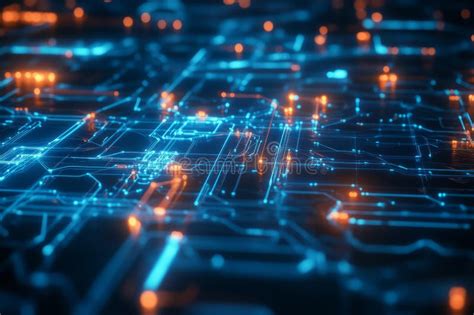 A High Tech Data Network Forming A Vast Glowing Web Of Interconnected Nodes Pulsating Cyber