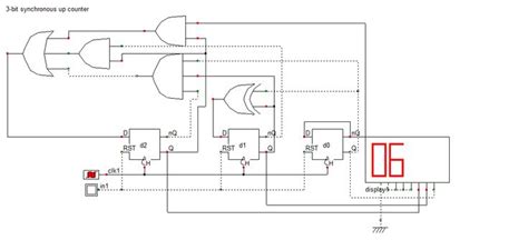 3 Bit Synchronous Up Counter Counter Circuit Diagram Bits