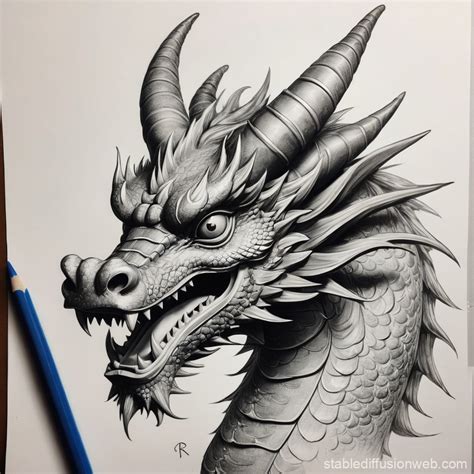Chinese Dragon Head Drawing Realistic