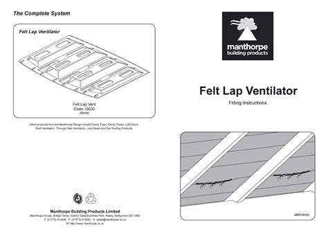 Felt Lap Vents Manthorpe G630 Prevents Loft Roof Condensation Attic