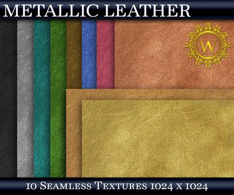 Second Life Marketplace Metallic Leather Fabrics 10 Seamless Textures