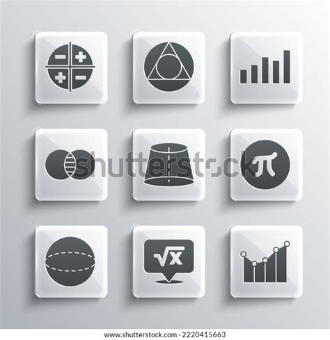 Set Square Root X Glyph Graph Stock Vector Royalty Free 2220415663