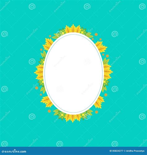 Collection Of Frame With Flower And Grass Stock Vector Illustration