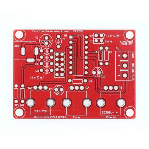 Huaban High Precision Function Signal Generator Xr2206 Diy Kit Sine Triangle Square Output 1hz