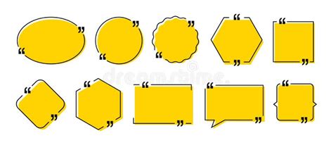 Quote Vector Bubbles Text Dialog Message Comment Memo Box Quote Bubble Template Speech Frame