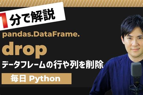 毎日PythonPandasのデータフレームの行や列を削除する方法drop ProCode