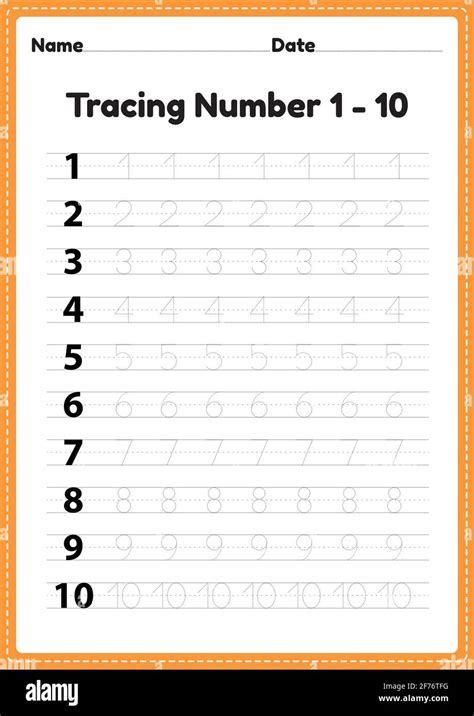 10 Best Numbers 1 10 Chart Preschool Printables Printablee Com