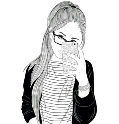 Girl Hair Outline And Outlines Image 3270515 On Favim