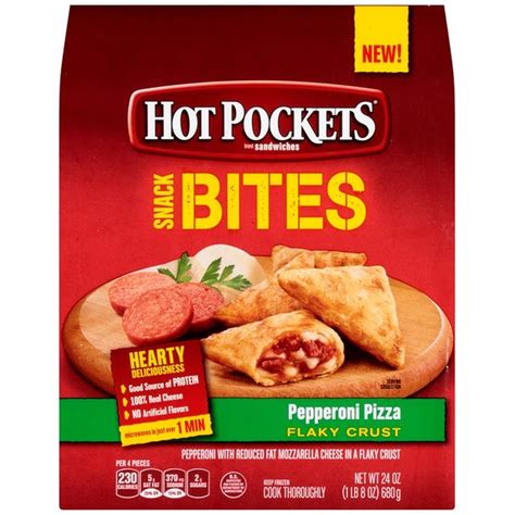 Hot Pockets Pepperoni Pizza Flaky Crust Frozen Snacks 24 Oz Delivery