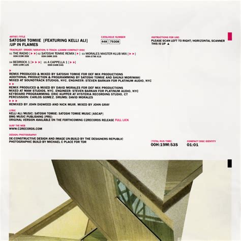 Satoshi Tomiie Featuring Kelli Ali Up In Flames 2000 Cd Discogs