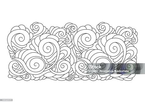 장식 손 그린 낙서 장식 컬 테두리 색칠 공부를 위한 벡터 스케치 0명에 대한 스톡 벡터 아트 및 기타 이미지 0명 강렬하고 밝은 색상 고사리 Istock