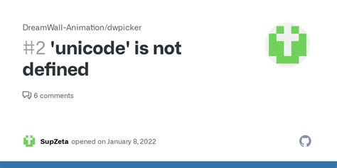 Unicode Is Not Defined · Issue 2 · Dreamwall Animationdwpicker · Github