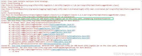 detected both log4j over slf4j jar and bound slf4j log4j12 jar on the