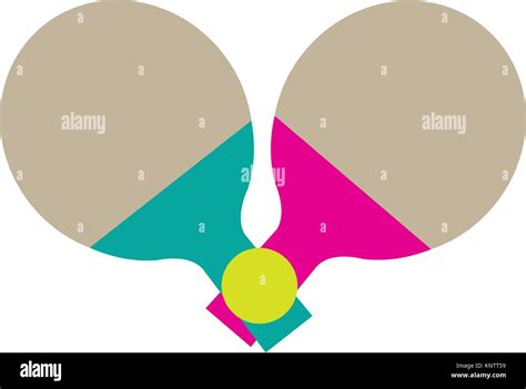 Ping Pong Racket Design Stock Vector Image Art Alamy