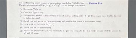 Solved 1 Use The Following Applet To Answer The Questions
