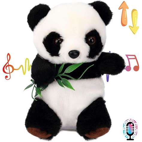 Hopearl Talking Panda Repeats What You Say Nodding Electric Interactive Animated Toy Speaking