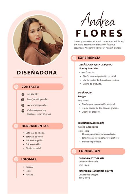 Plantillas Cv Canva Plantilla De Currículum Canva Plantilla De