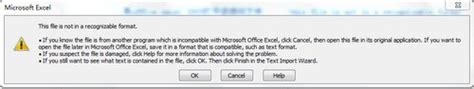 This File Is Not In A Recognizable Format