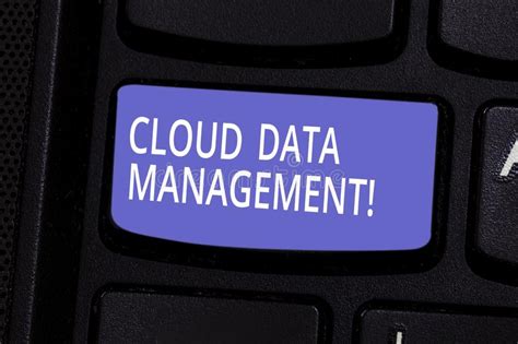 Conceptual Hand Writing Showing Cloud Data Management Business Photo