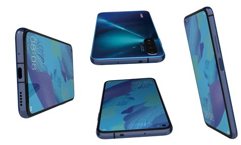 Huawei Nova 5t Crush Blue Modelo 3d 39 3ds C4d Max Fbx Lwo Lxo