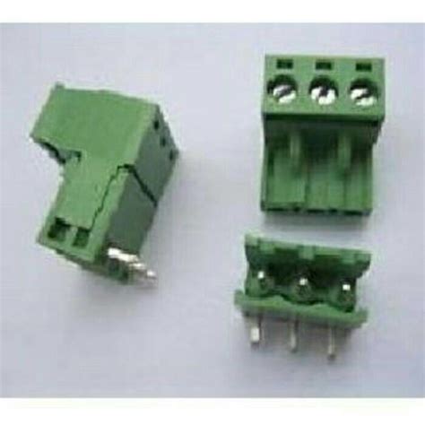 Jual Terminal Block Konektor Plugable 5 08mm 3 Pin Screw Jenis Hijau
