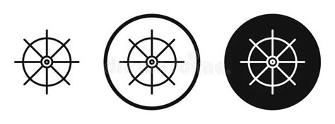 Dharmachakra Icon Isolated On White Background Stock Vector