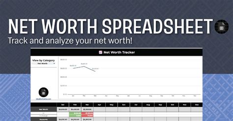 Net Worth Spreadsheet Free Personal Finance Spreadsheets