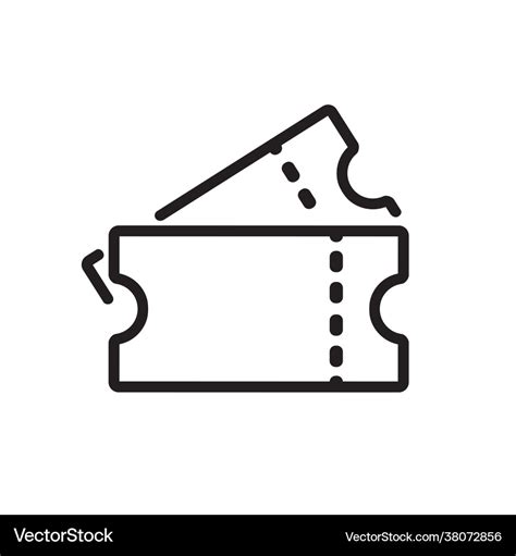 Ticket Icon White Background Royalty Free Vector Image