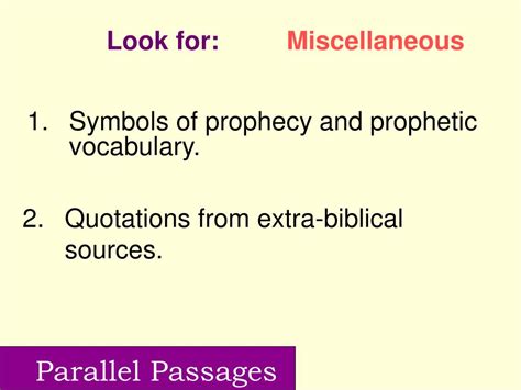 Ppt Parallel Passages Powerpoint Presentation Free Download Id1265132