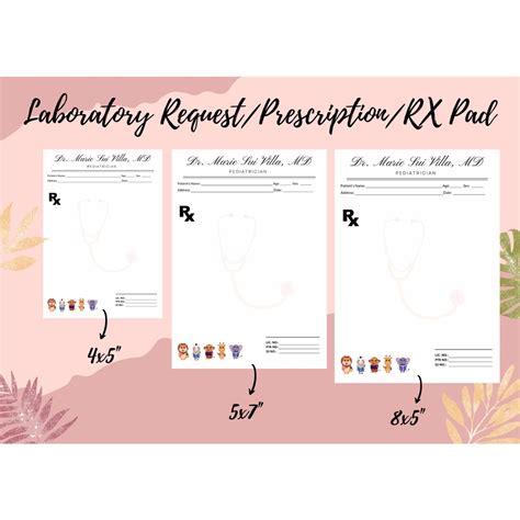 Laboratory Requestprescriptionrx Padmed Cert Shopee Philippines