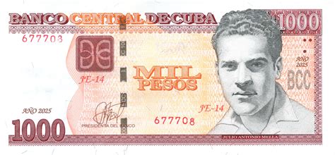 Cuba New Date 2025 1000 Peso Note B918e Confirmed Banknotenews