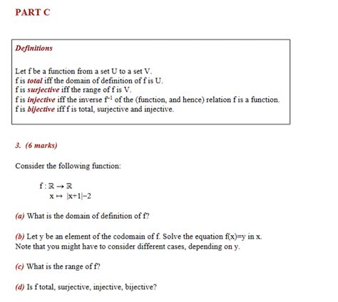Solved Definitions Let F Be A Function From A Set U To A Set Chegg Com