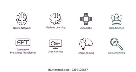 Machine Learning Ai Techniques Vector Icons Stock Vector Royalty Free 2492995797 Shutterstock