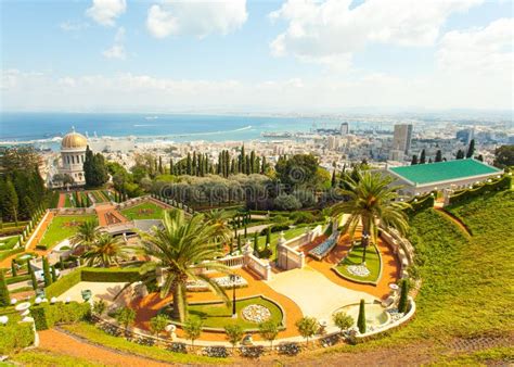 Olive Tree Garden Bahai Temple Haifa Israel Stock Image Image Of