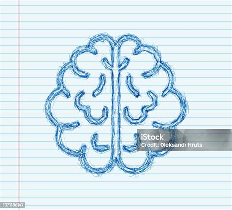 인간의 두뇌 스케치 아이콘 사고 과정 브레인 스토밍 좋은 생각 뇌 활동 벡터 스톡 일러스트레이션 Mental Wellbeing에 대한 스톡 벡터 아트 및 기타 이미지