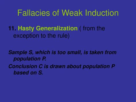 Ppt 33 Fallacies Of Weak Induction Powerpoint Presentation Free