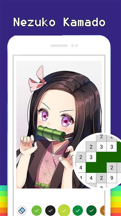 Nezuko Pixel Art Android के लिए Apk डाउनलोड करें