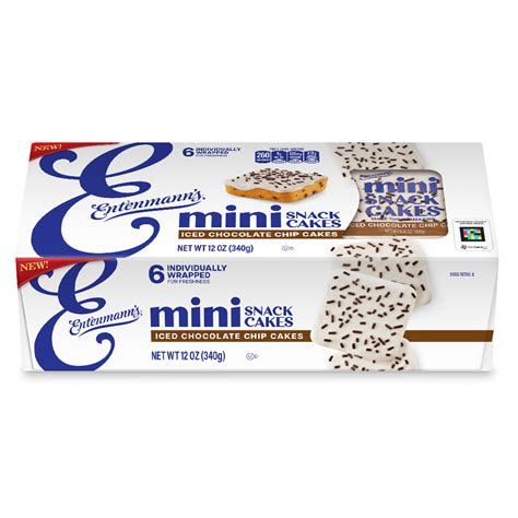 Mini Iced Chocolate Chip Snack Cake 6pk Entenmanns