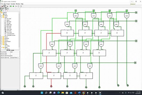 trying to make a 4 bit unsigned multiplier subcircuit