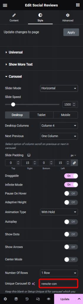 How To Connect Carousel Remote With Social Review Carousel In Elementor The Plus Addons For
