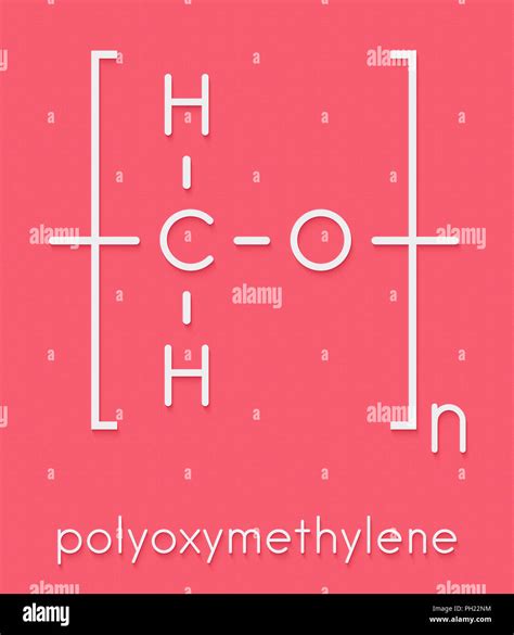 Polyoxymethylene Pom Acetal Polyformaldehyde Plastic Polymer Chemical Structure Skeletal