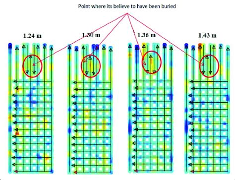 Gpr Reflection Amplitude Distribution Of Time Slice At Depths 124 M