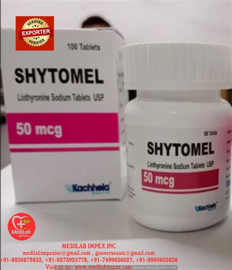 Anti Thyroid Drugs Thyroxine Sodium Tablets 100 Export Oriented Unit