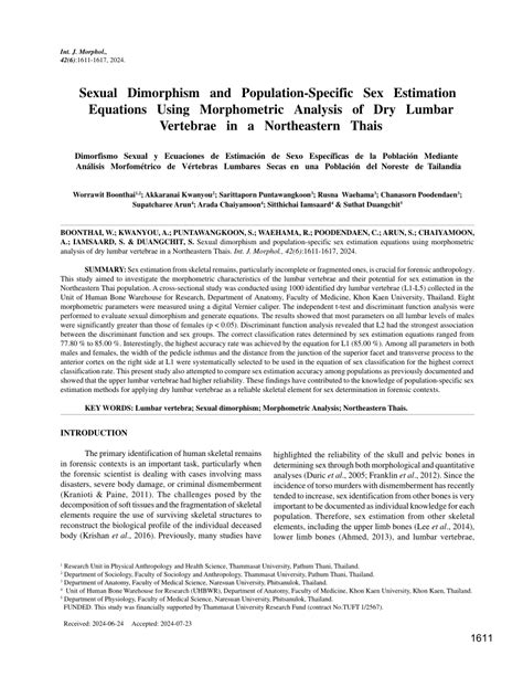Pdf Sexual Dimorphism And Population Specific Sex Estimation