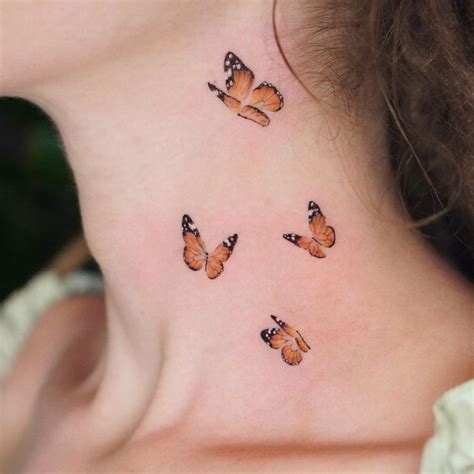 25 Cool Butterfly Neck Tattoo Ideas For Men And Women In 2023