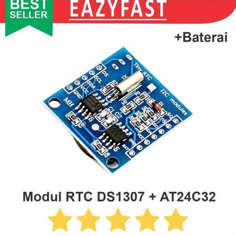 Jual RTC DS1307 Real TIme Clock Arduino 24C32 32K I2C EEPROM Bonus Baterai Efst90 Ayo Beli