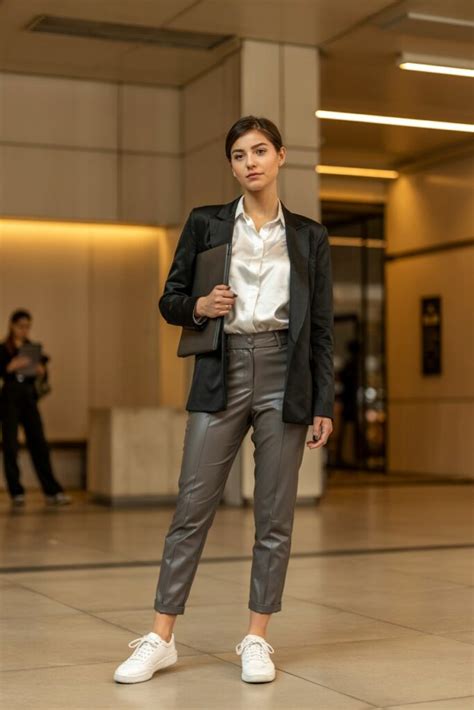 12 Work Outfit Ideas With Tennis Shoes That Are Stylish And Comfy